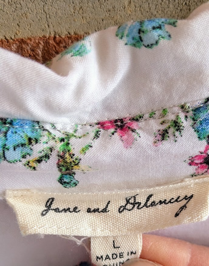 Jane & Delancey Womens Top L Floral Flowing Cottagecore Romantic ...