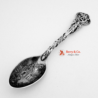 Washington Irving Geoffrey Crayon Souvenir Spoon N35 Gorham Sterling ...