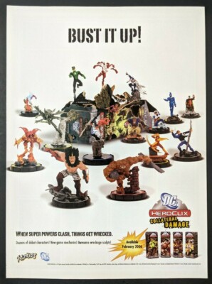 DC Heroclix Collateral Damage Print Ad Game Poster Art PROMO Official ...
