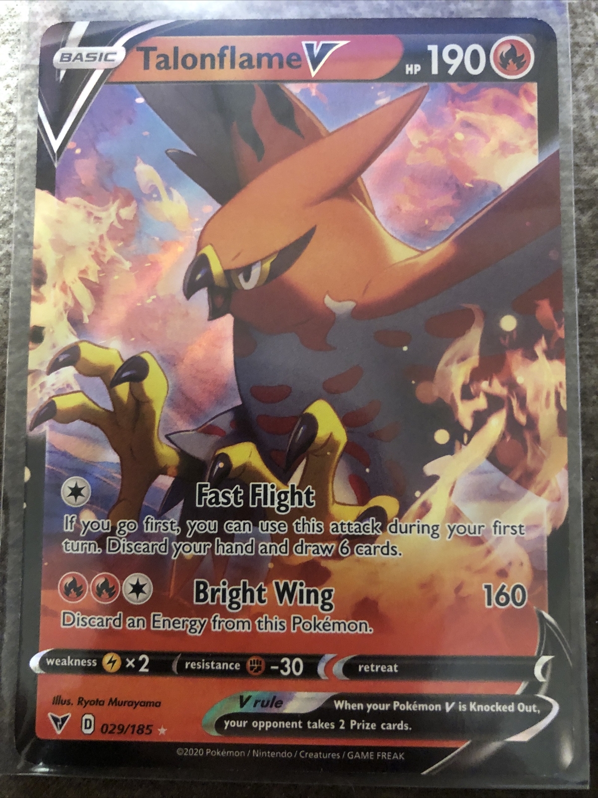 Talonflame V 29/185 - Vivid Voltage Ultra Rare - Fresh With Sleeve | eBay