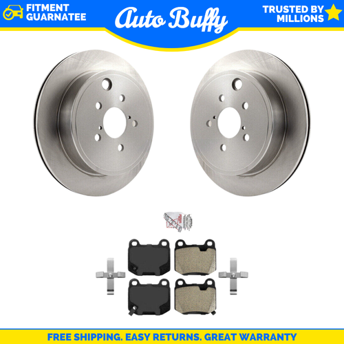 Rear Disc Brake Rotors And Integrally Molded Pads Kit For Subaru BRZ ...