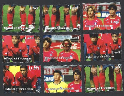 (BL) 2002 Football World Cup KOREA 9 diff Cinderella labels MNH | eBay