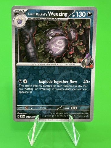Pokemon Team Rocket's Weezing S & V Destined Rivals Reverse Holo UC 126 ...