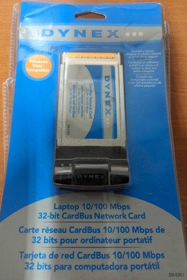 Dynex DX-E202 10/100 MBPS Ethernet Card BUS Network Card PCMCIA for ...