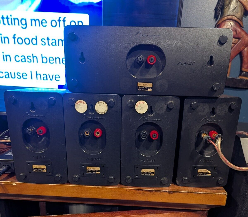 Mirage Speakers AVS-200 Set Of 5, including center channel, Tested ...