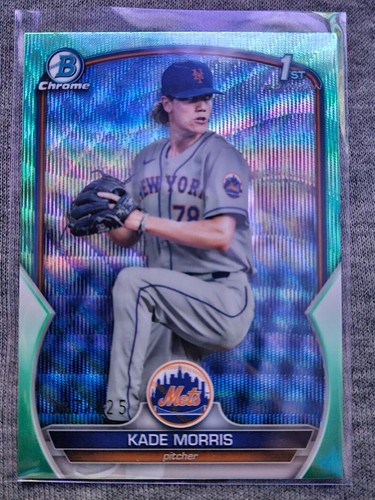 Kade Morris 2023 Bowman Draft 1st Blue Aqua Wave /125 Mets Prospect | eBay