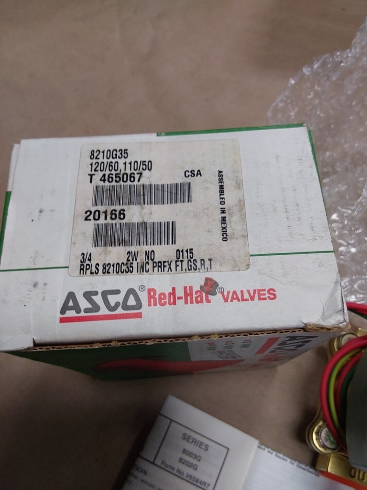 Asco 8210G35 3/4" Solenoid Valve | eBay