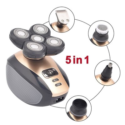 5-in-1 Bald Head Shaver Kit: Cordless, Waterproof, USB Rechargeable" | eBay