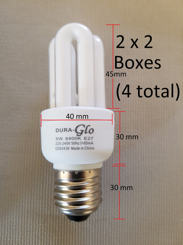 Energy-Saving-8W=40w 3 -U light-bulb-Natural-White-6400K-E27-Edison 2 ...