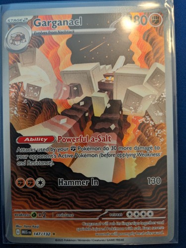 Garganacl 147/132 Illustration Rare Pokemon Mega Evolution NM | eBay