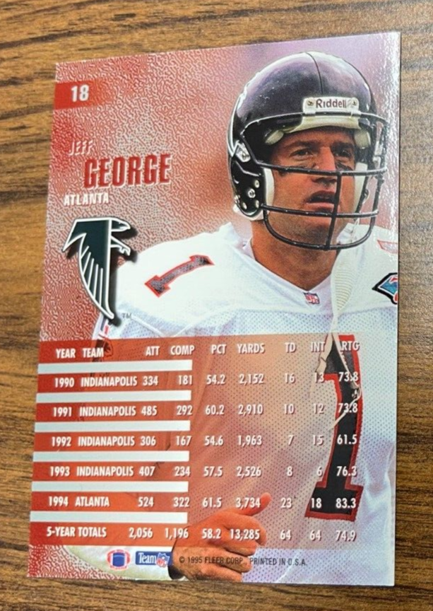 1995 Fleer Card # 18 Jeff George - Atlanta Falcons | eBay