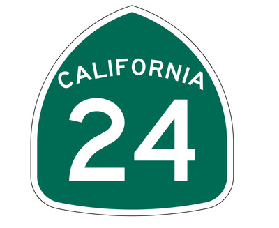 California State Route 24 Sticker Decal R1130 Highway Sign | eBay