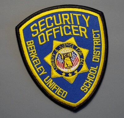 Vintage Berkeley Unified School District Security Officer Patch ...