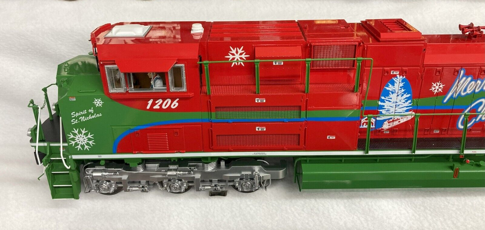 MTH 70-2166-1 CHRISTMAS SD70ACe #1206 One Gauge CUSTOM Diesel Engine W ...