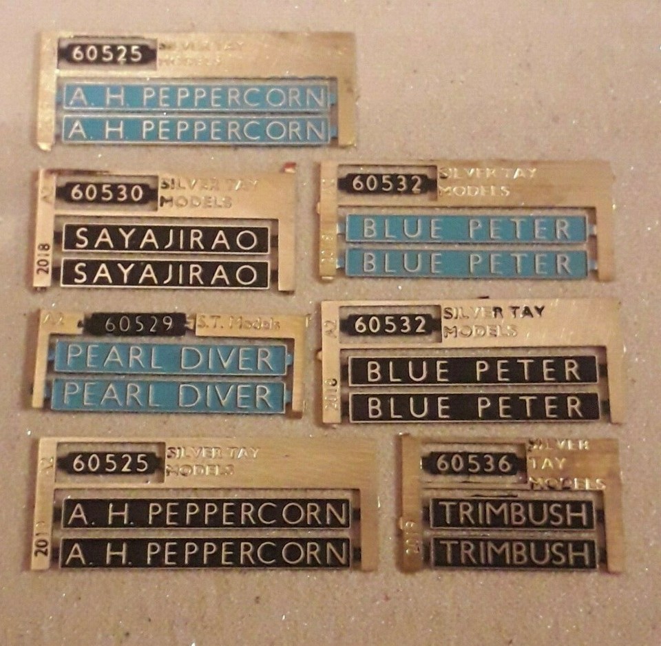 00 gauge (4mm) Silver Tay Models: LNER Peppercorn A2 nameplates | eBay