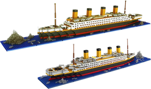 Micro Mini Blocks Titanic Model Building Set with 2 Figure, 1872 Piece ...