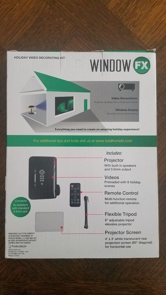 Window FX Holiday Video Projector Decorating Kit Halloween Christmas ...