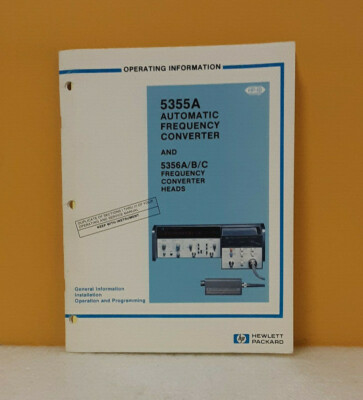 HP 05355-90015 5355A Automatic Frequency Converter+5356A/B/C Converter ...