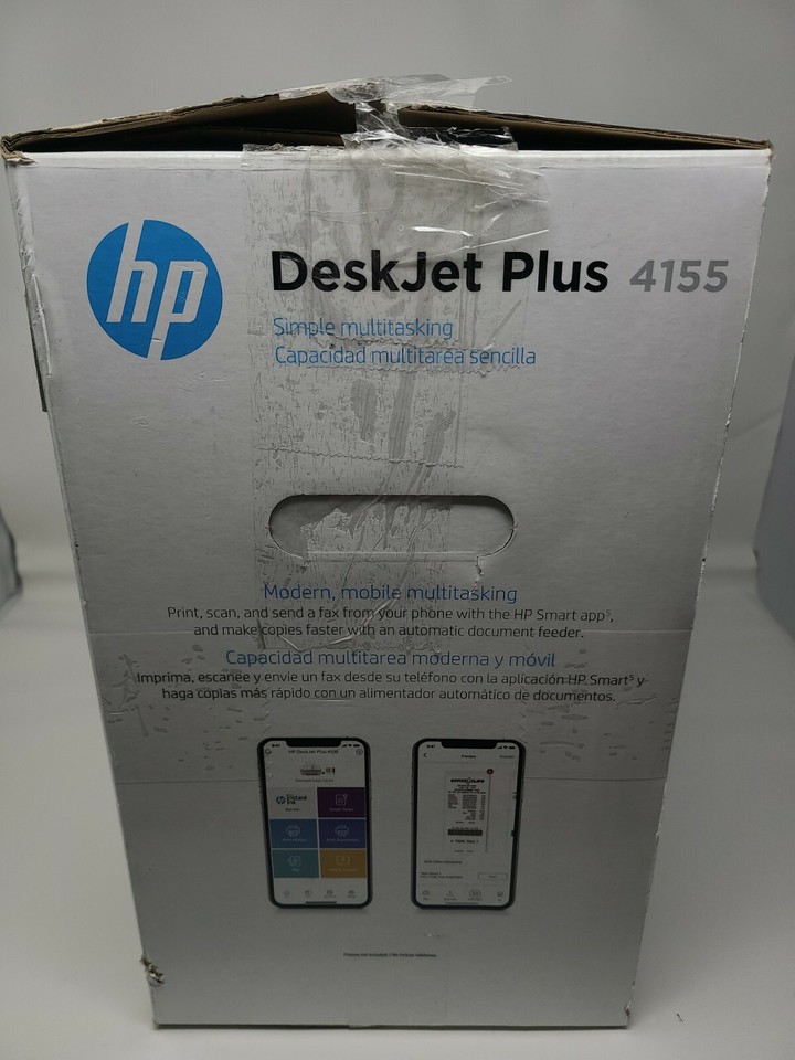 HP DeskJet Plus 4155 Wireless All-In-1 Instant Ink-Ready Inkjet Printer ...