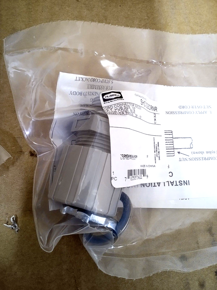 Hubbell SHC1023CRNR Cord Connector Lot of 14 New! | eBay