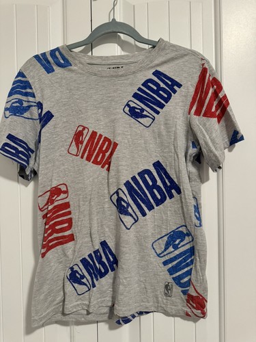 NBA Boys Size XL 18-20 T Shirt NBA Logo Graphic Tee T Shirt Red White ...
