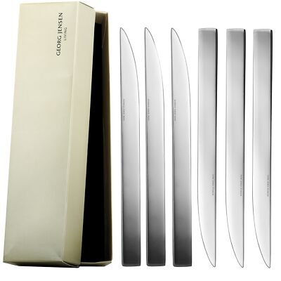 Georg Jensen Jean Nouvel Stainless Steel Dinner Knife Set 6 Pieces ...