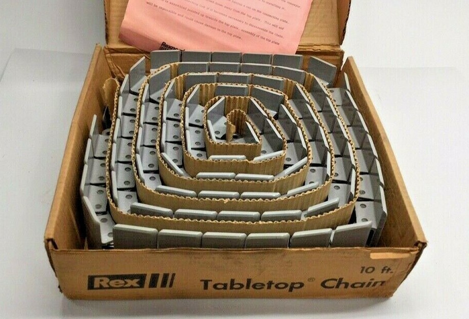 Rexnord D863SSK3-1/4 Table Top Chain 10'Ft D863-SS-K325 Stainless 3-1/4 ...