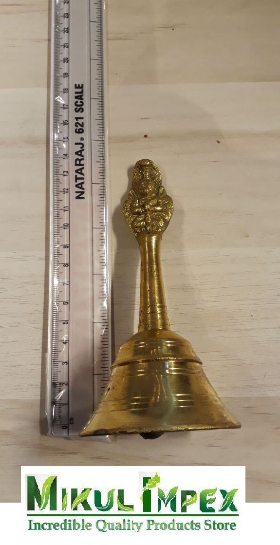 Brass Ghanti Hindu Prayer Bell Large Size For Arti Home Temple Puja ...