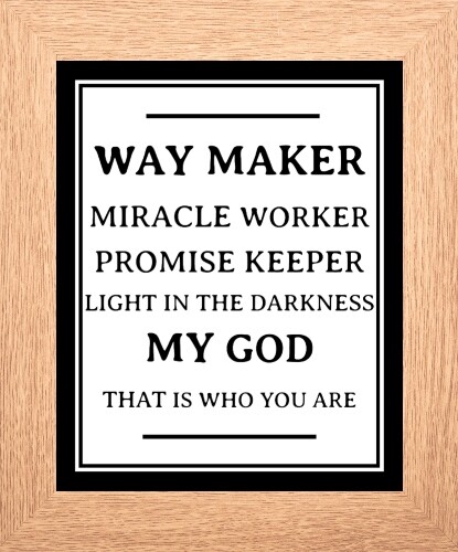 WAY MAKER MIRACLE WORKER PROMISE KEEPER - CHRISTIAN PRINT - 3 FRAME ...