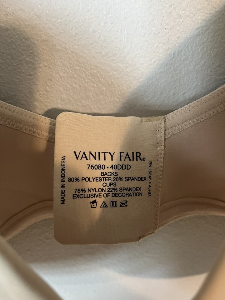 Vanity Fair Beauty Back Smoothing Full Figure Minimizer Bra 76080 | eBay