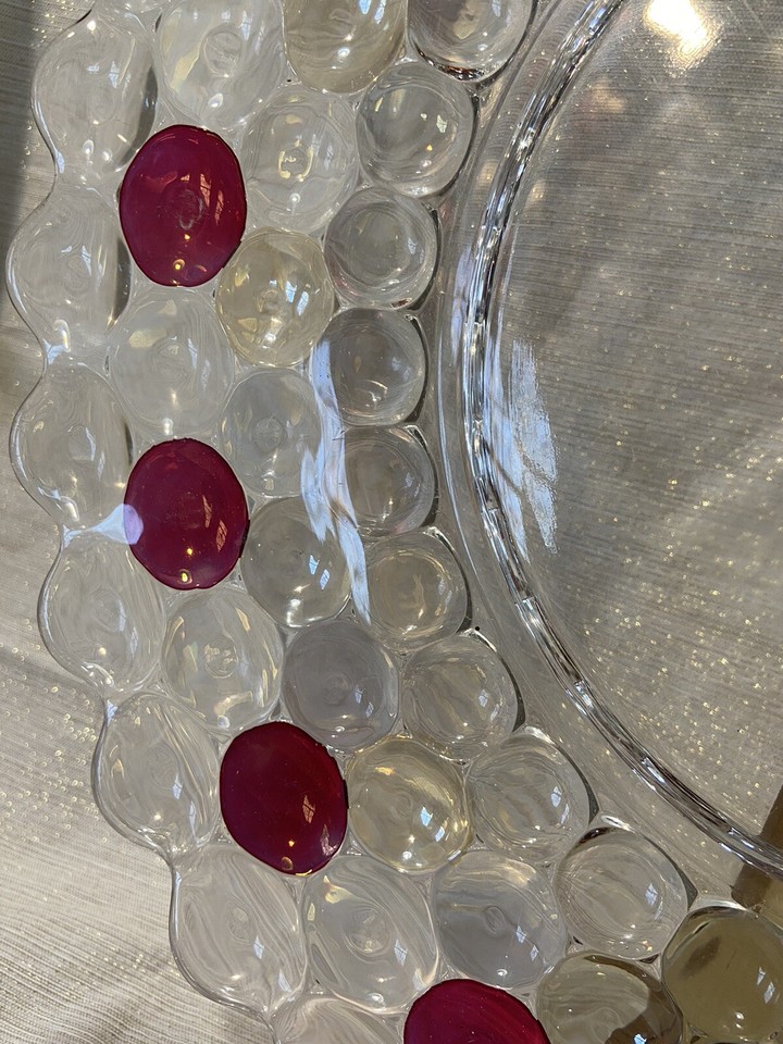 Vintage Westmoreland Glass Thousand Eye Red/gold Flashed Torte Plate ...