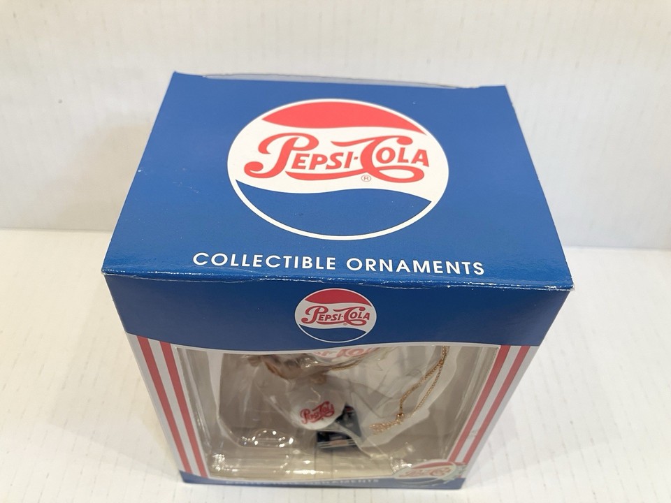 Vintage Pepsi Cola Collectible Ornament Christmas Holiday Santa Hot Air ...