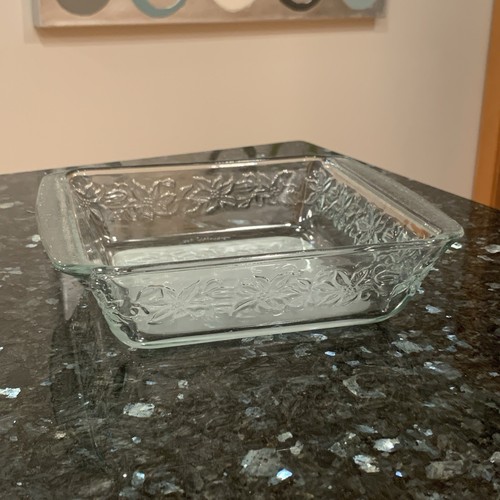 Princess House Fantasia Square Baking Dish #540 Brownie Pan 8x8 Glass ...
