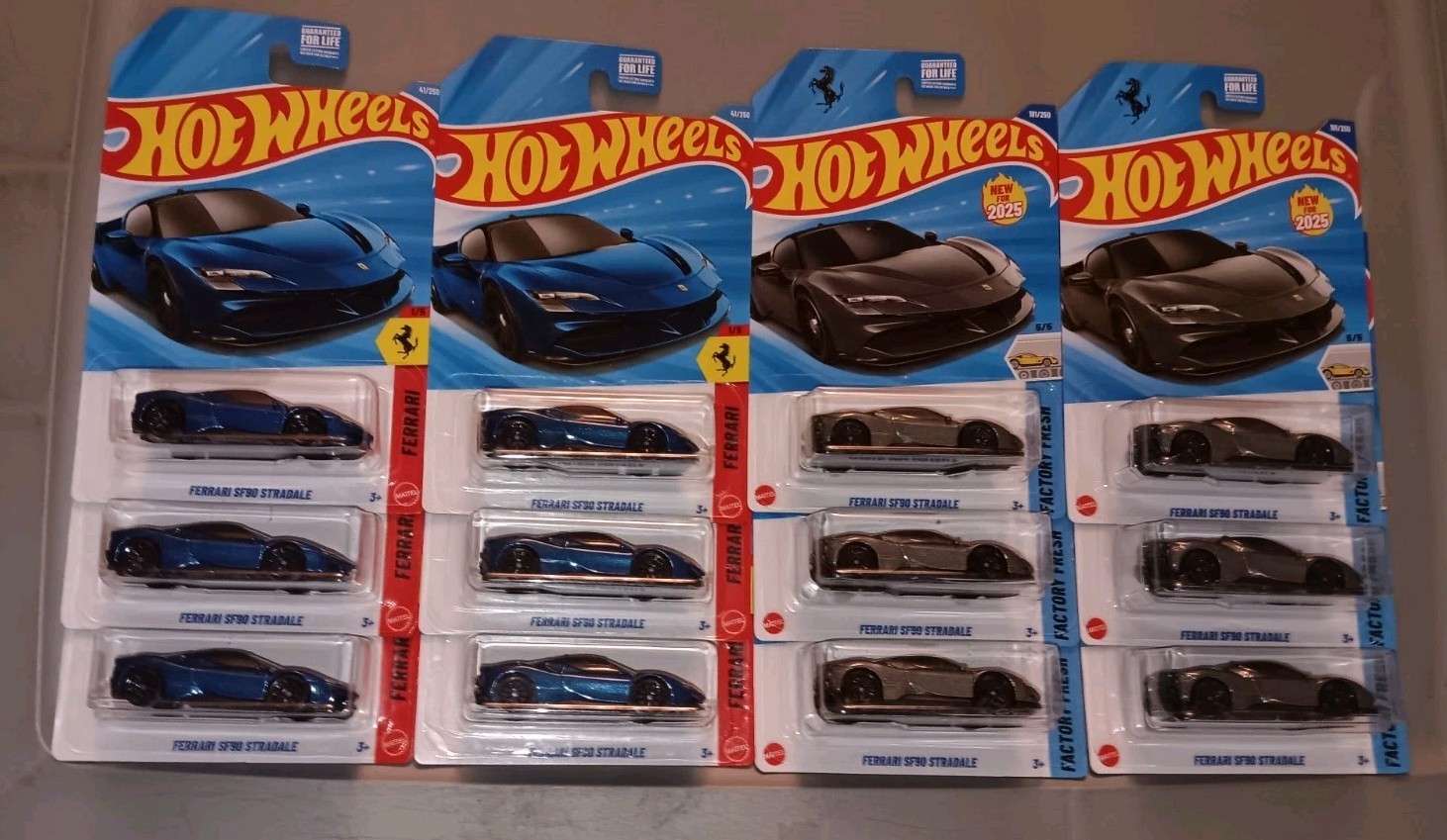 Hot Wheels Ferrari SF90 Stradale - LOT OF 12 - 6 Blue. 6 Grey | eBay