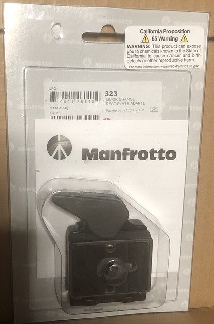 Manfrotto 323 Quick Change Rectangular Plate Adaptor for sale online | eBay