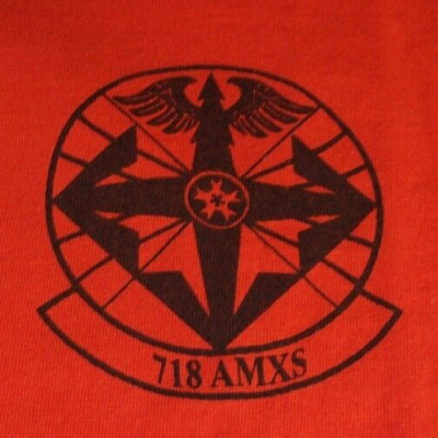 DISCONTINUED 718th AIRCRAFT MAINTENANCE SQUADRON AMXS ORANGE UNIT SHIRT ...