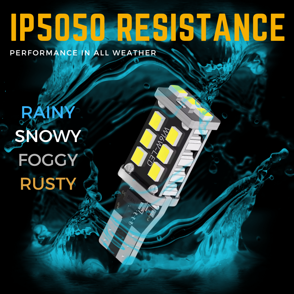 T15 W16W Reverse 921 955 Led Car Light Bulbs Xenon White Canbus Error ...