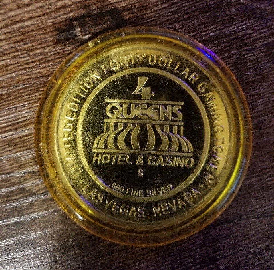 FOUR QUEENS $40 YELLOW Cap Silver Strike Goddess Tyche | eBay