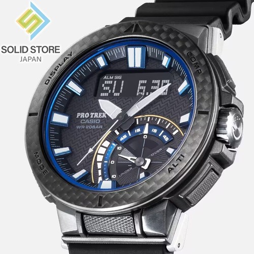 CASIO PROTREK PRW-73X-1JF ANGLER LINE Carbon Bezel Radio Solar Watch ...