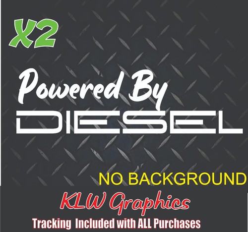 Powered By Decal Sticker Turbo Diesel Truck Stacks 7.3L 6.7L 6.6L Soot ...