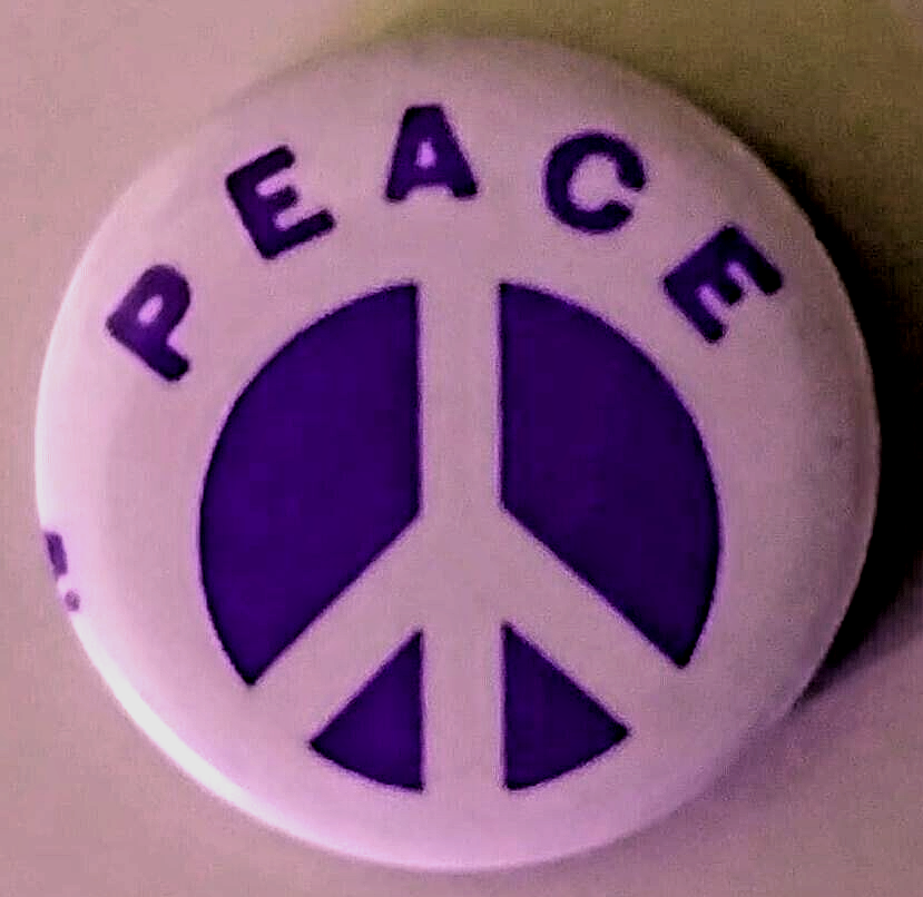 PEACE - 1965 Anti War button with Peace Symbol - SDS Organized DC ...