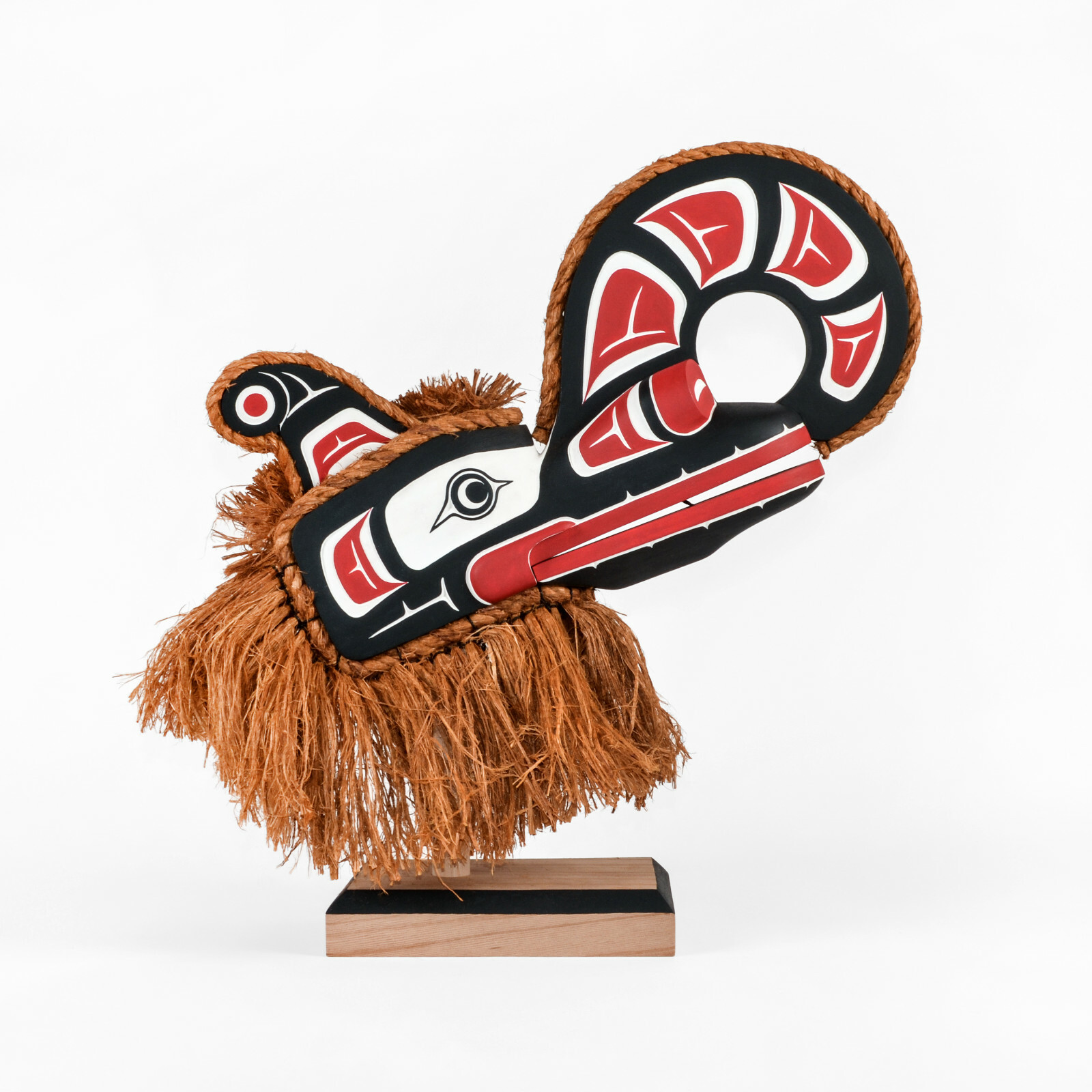 Set of Three Northwest Coast Native Raven Masks on Stands | eBay