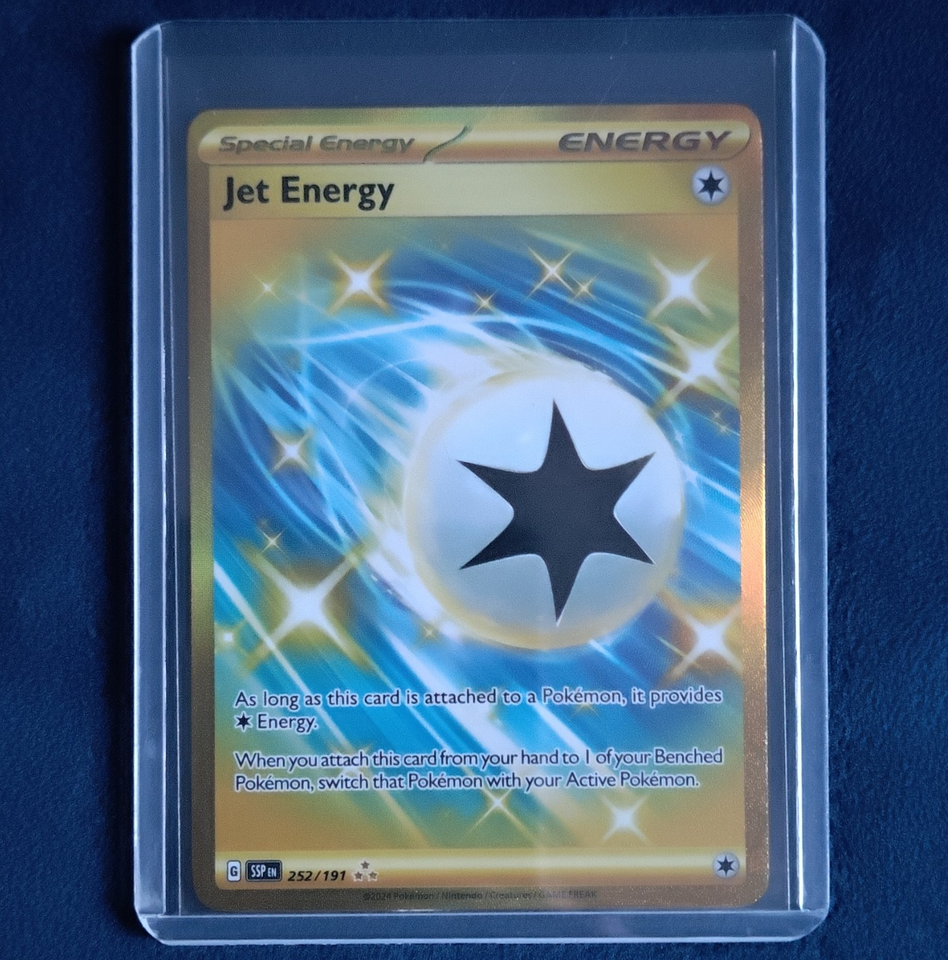 Pokémon TCG Jet Energy 252/191 Sv08: Surging Sparks Hyper Rare Holo ...