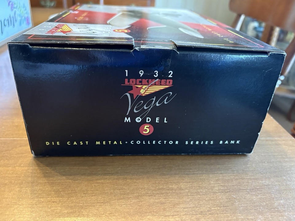 Liberty Classics 1932 Lockheed Vega Model 5 Valvolene Airplane Bank NIB ...