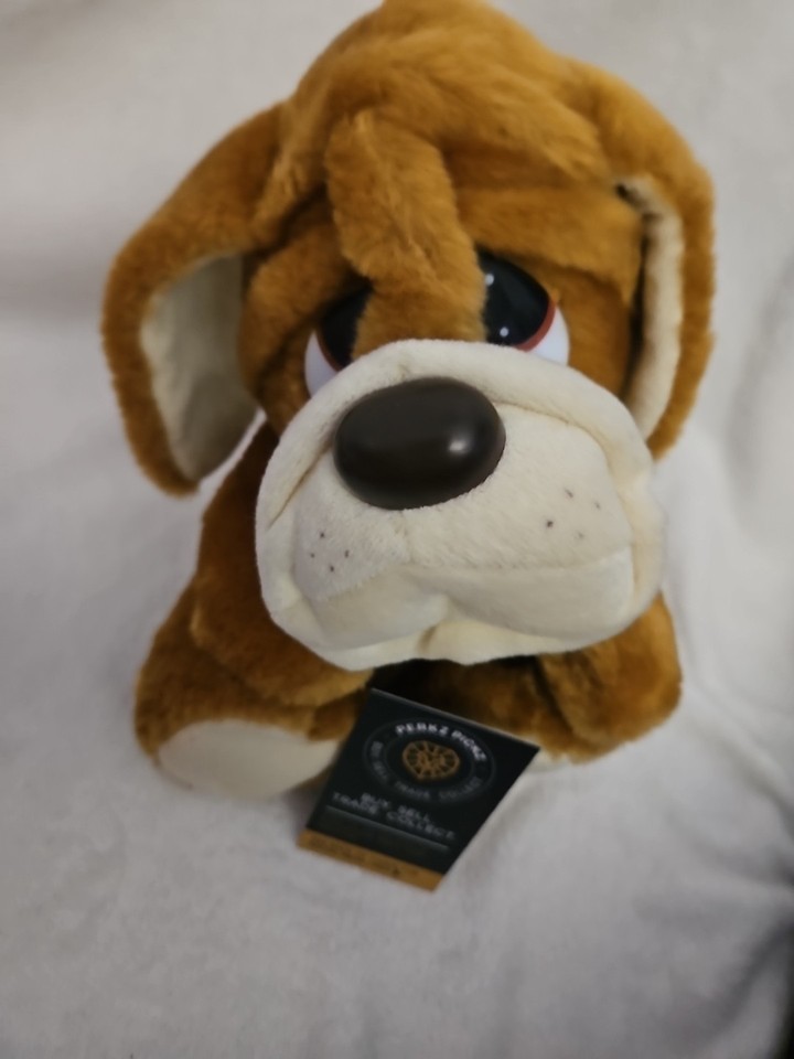 Vintage Brown Stuffed Plush Hound Dog - Brown And Tan - Floppy Ears ...