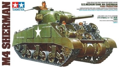 Tamiya 35190 1/35 Scale Model Kit U.S Medium Tank M4 Sherman Early ...
