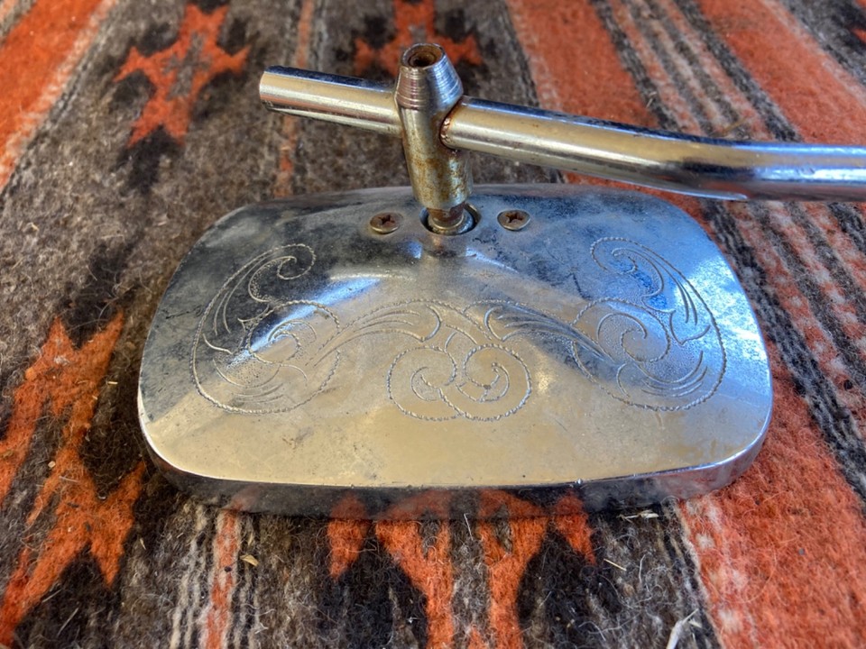 Engraved Custom Vintage Harley Short Stem Mirror Panhead Chopper ...
