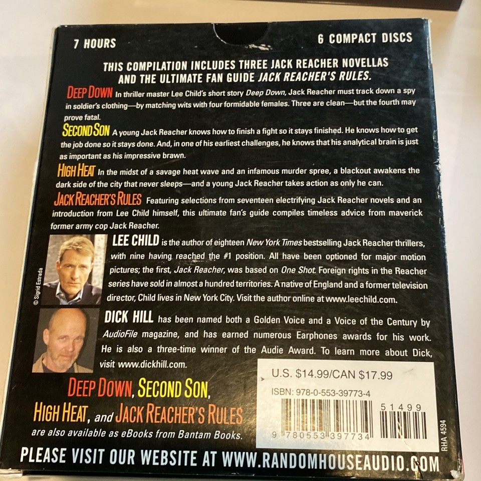 Lee Child Jack Reacher Audiobook CDs Lot of 6 Night School The Affair ...
