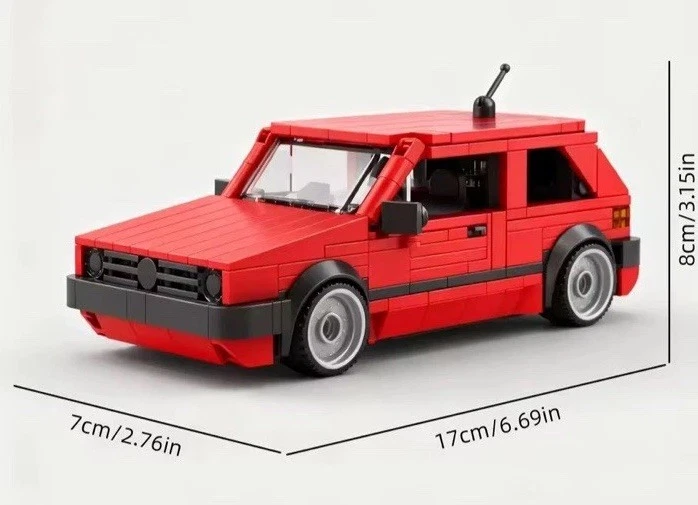 VW Golf MK2 Building Blocks Large Set 1/24 Scale High Detail DIY KIT | eBay