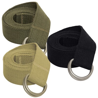 Military D-Ring Expedition Belt - Black, Khaki, Olive Drab | eBay